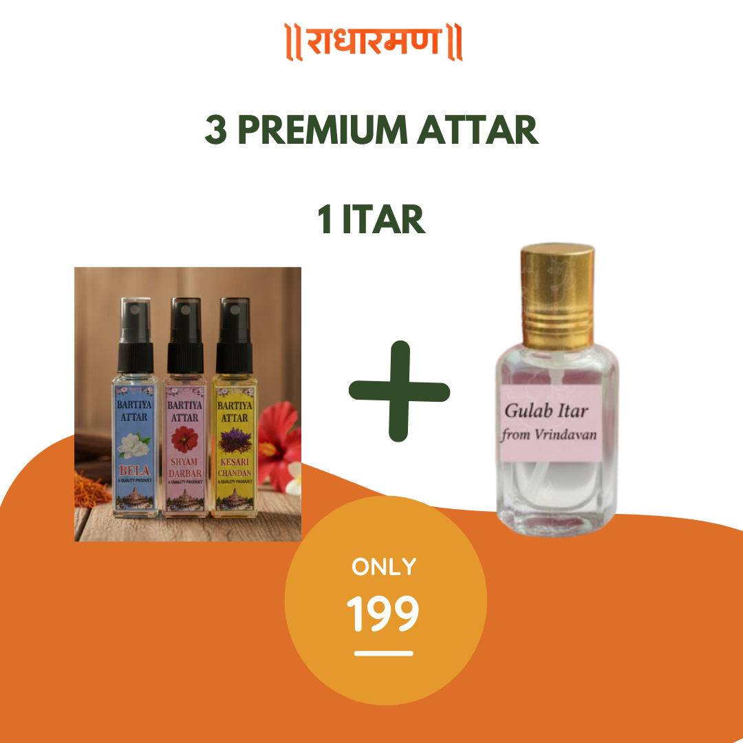3 Premium Attar + 1 Gulab Itar Combo – Shri Radharaman Shop